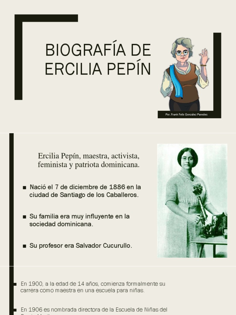 Biografía de Ercilia Pepín | PDF