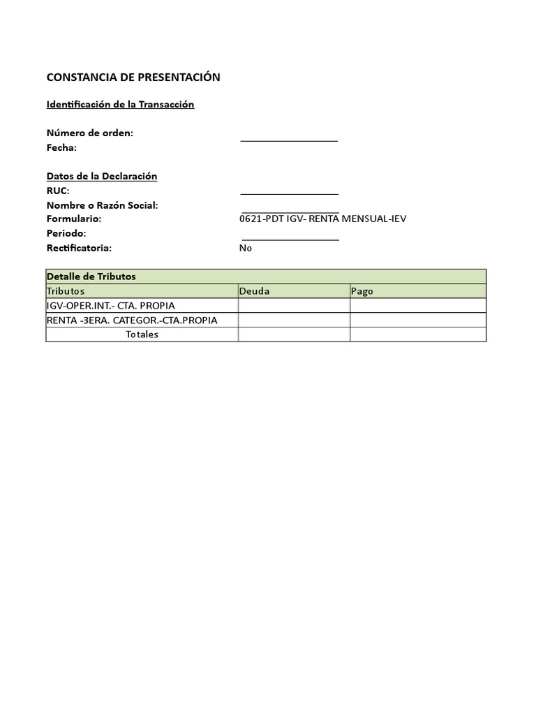 Constancia 0616 PDT | PDF