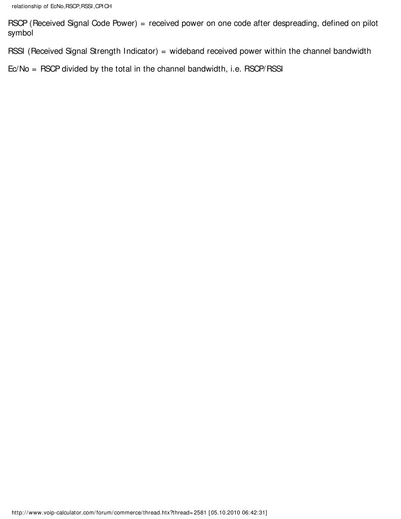 Understanding EcNo, RSCP, and RSSI | PDF