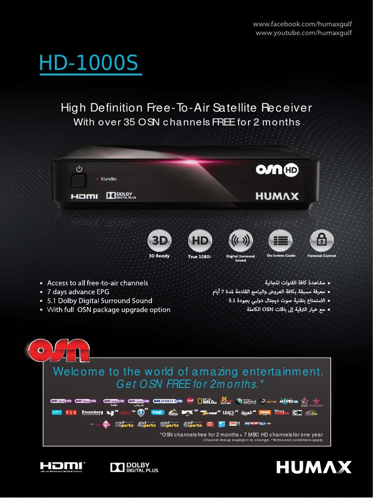 HD 1000S Leaflet | PDF | Hdmi | Power Supply