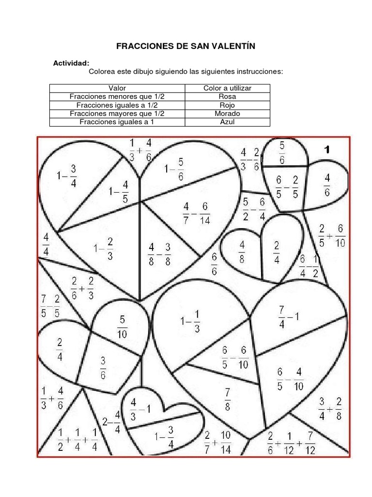 Cómo colorear una línea numérica usando fracciones y colores de San ...