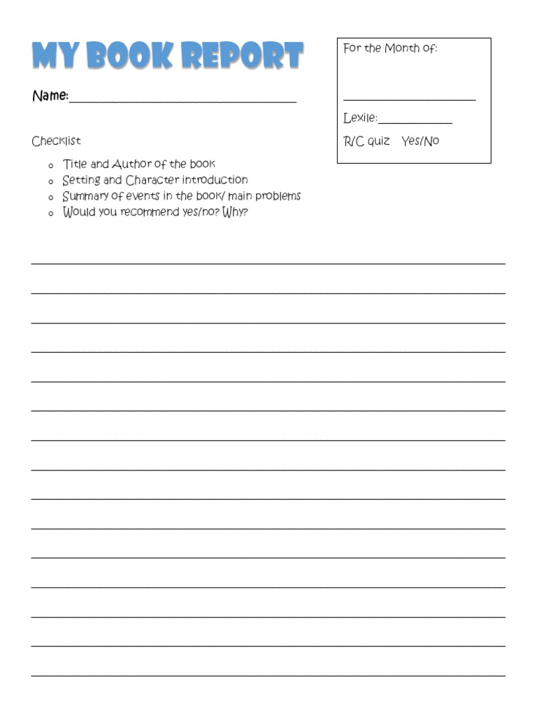 My Book Report | PDF