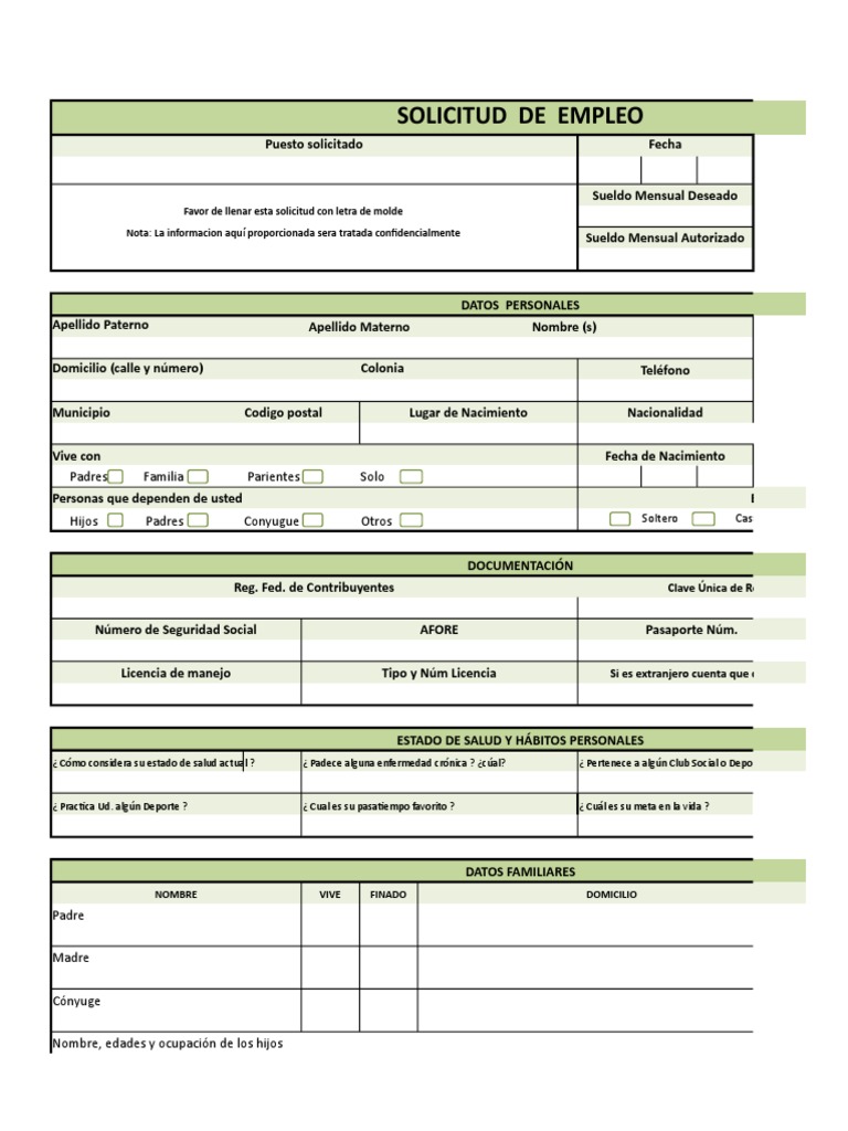 Formato-solicitud-empleo-en-excel (1).xlsx | Business