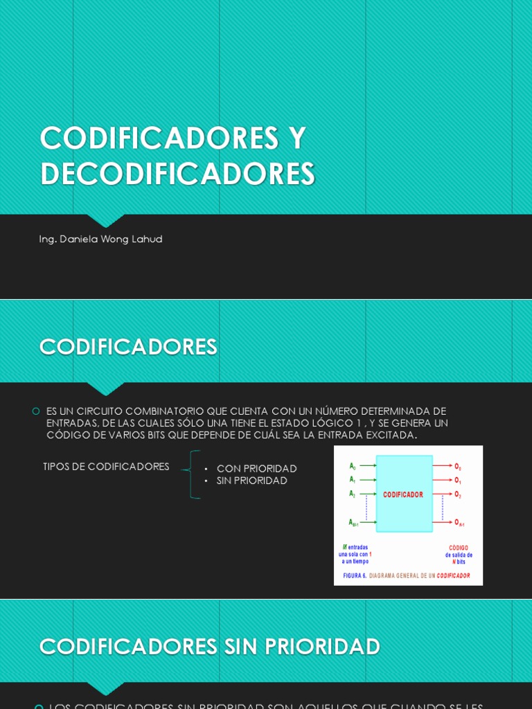 Tipos de Codificadores y Decodificadores | PDF | Decimal codificado en ...