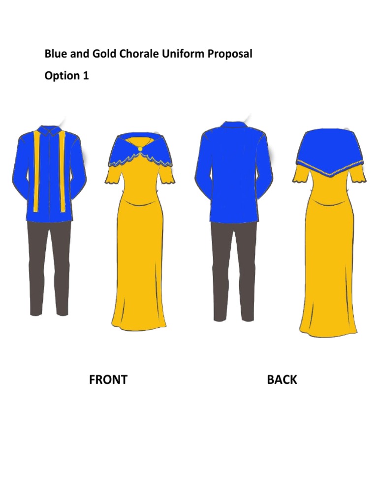 Blue and Gold Chorale Uniform Proposal | PDF