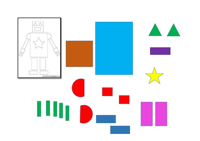 Cut and Paste Robot Shape | PDF