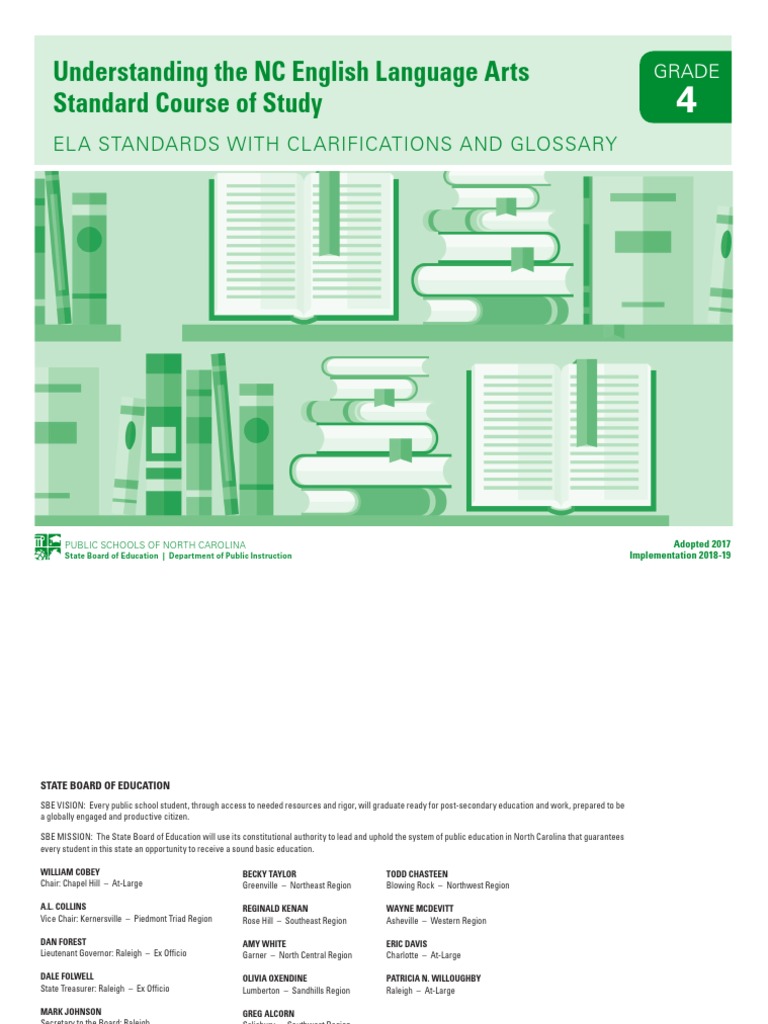 Understanding The NC English Language Arts Standard Course of Study ...