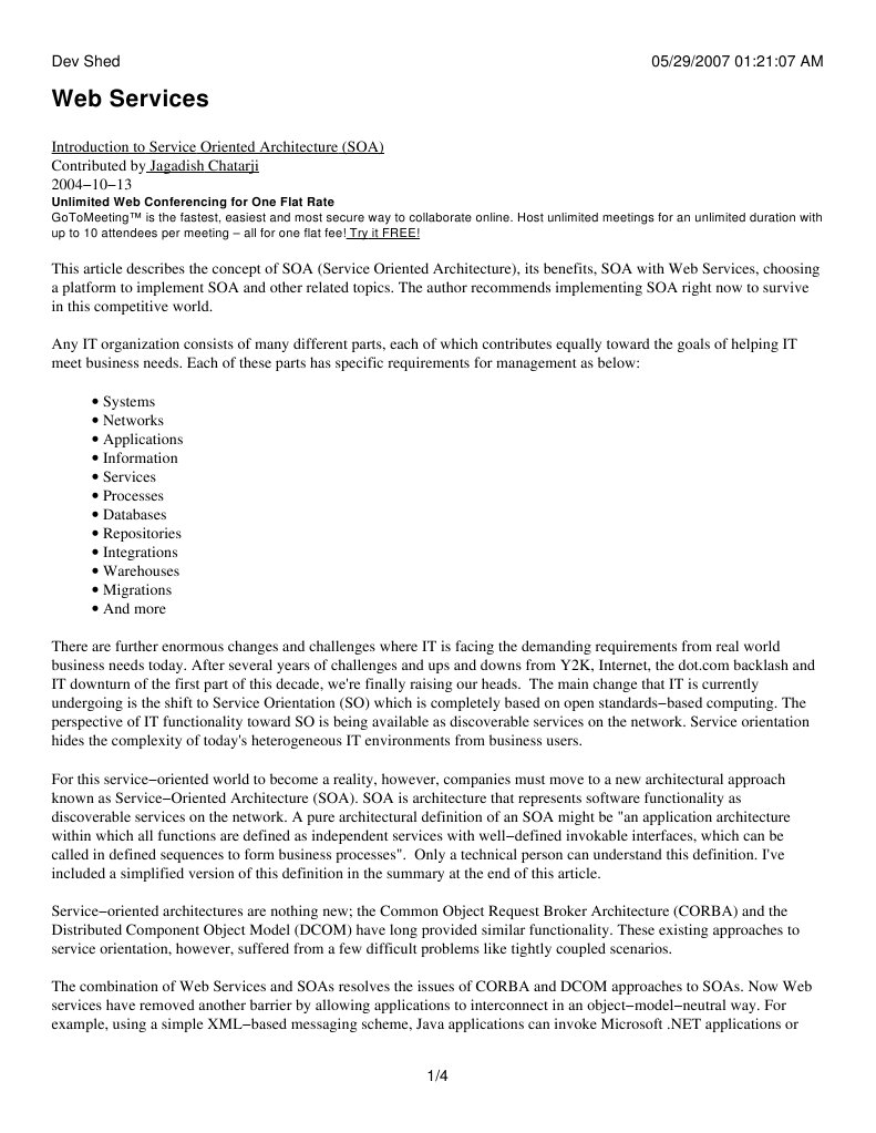 Intro Soa Pdf Service Oriented Architecture Soap