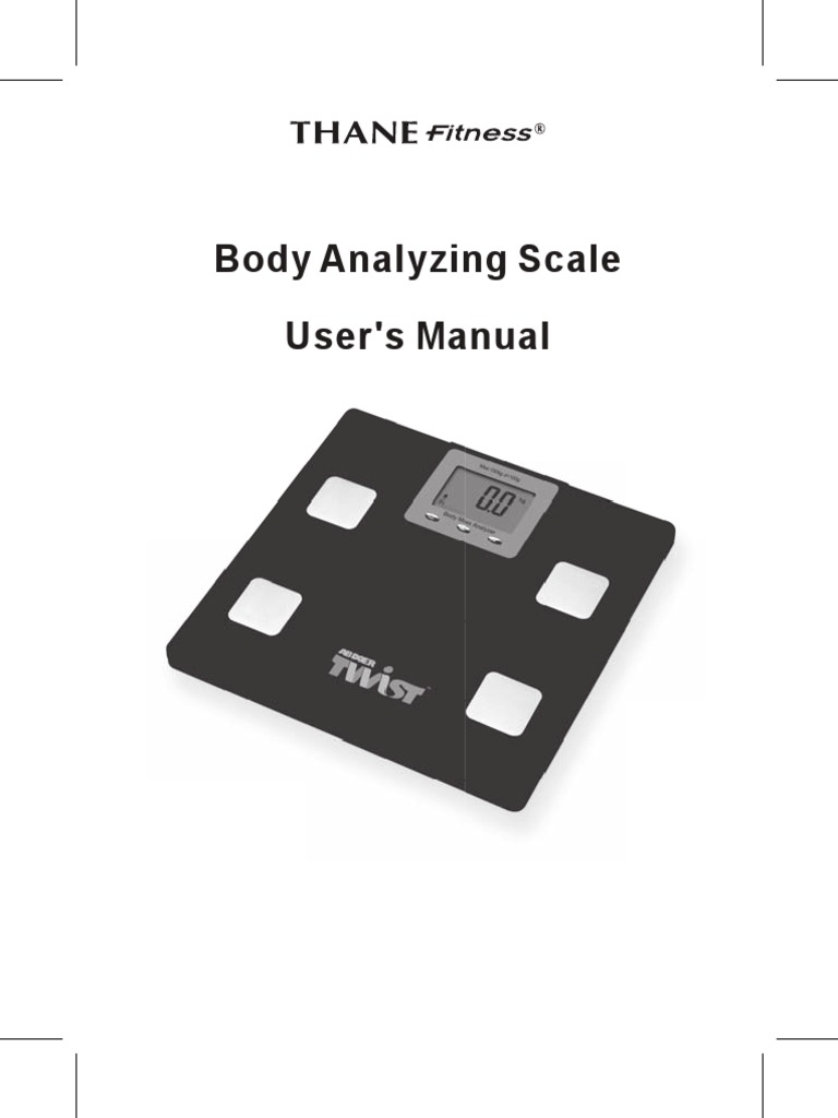 Body Analyzing Scale User's Manual | PDF | Dehydration | Obesity