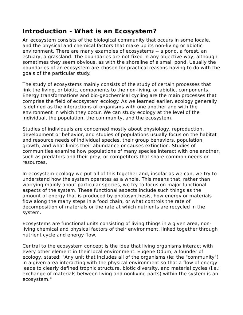 Study of Simple Ecosystems | PDF | Ecosystem | Food Web