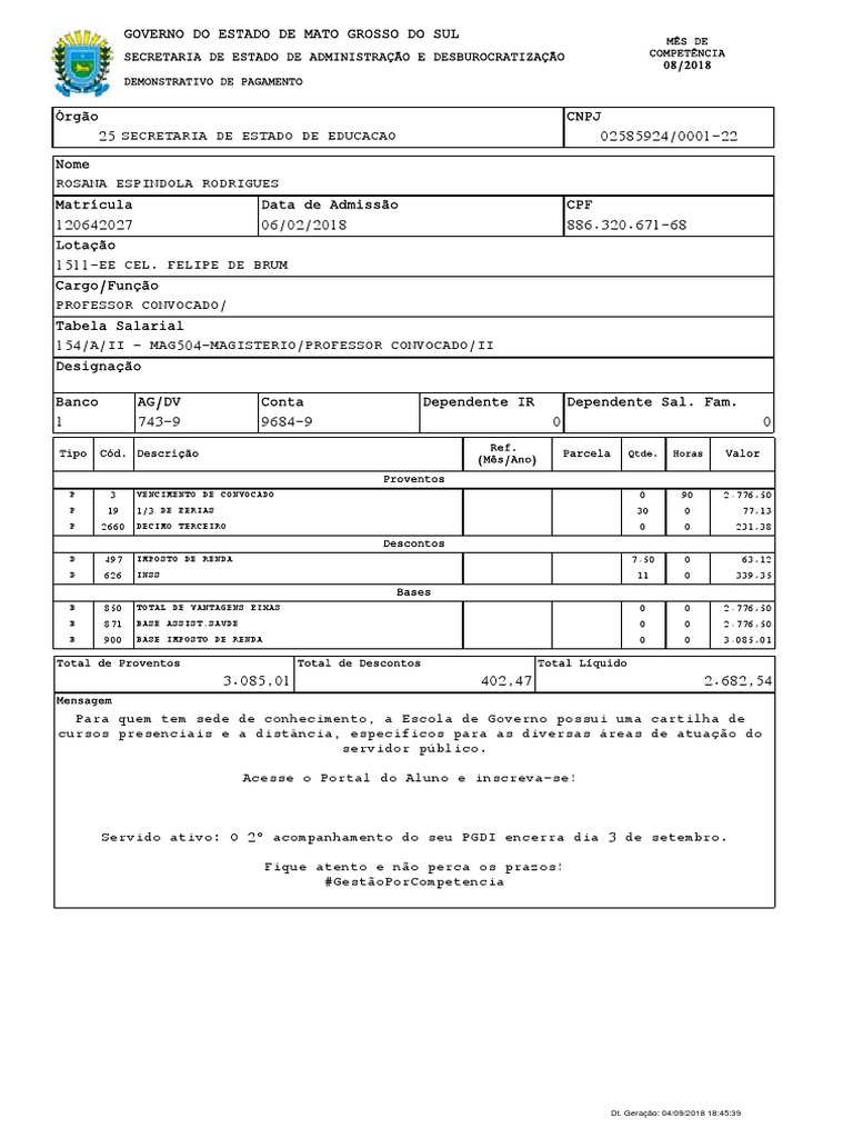 Contra Cheque | Governo | Política