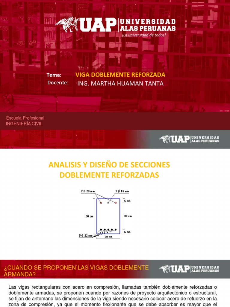 VIGAS DOBLEMENTE REFORZADAS Expo | PDF | Acero | Materiales