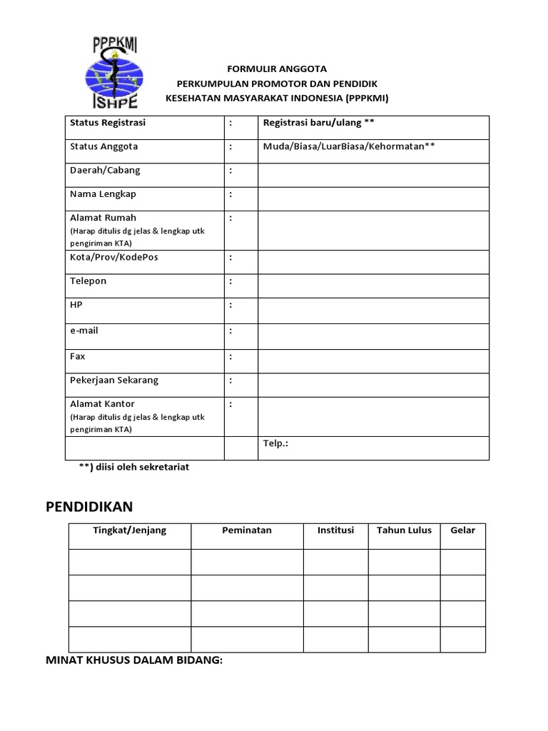 Daftar Anggota PPPKMI | PDF
