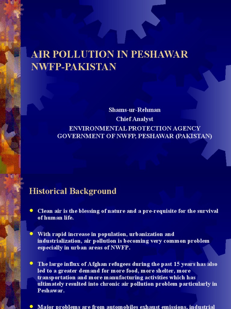 Air Pollution in Peshawar Nwfp-Pakistan | PDF | Combustion | Air Pollution