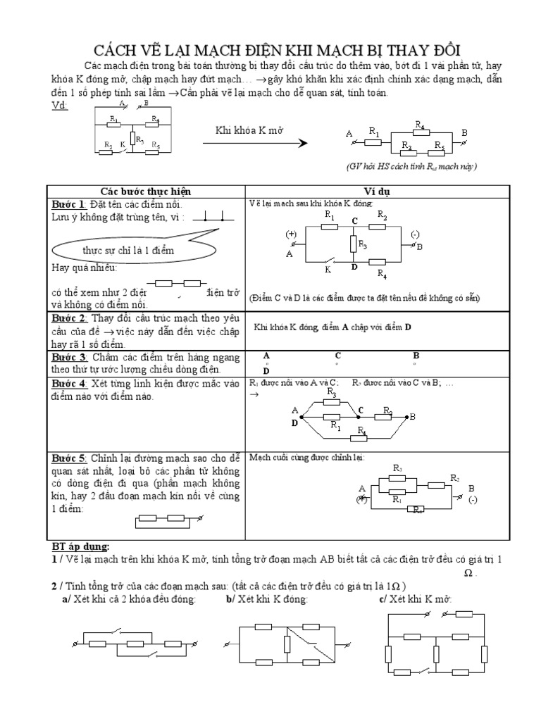 Cach Ve Lai Mach Dien | PDF