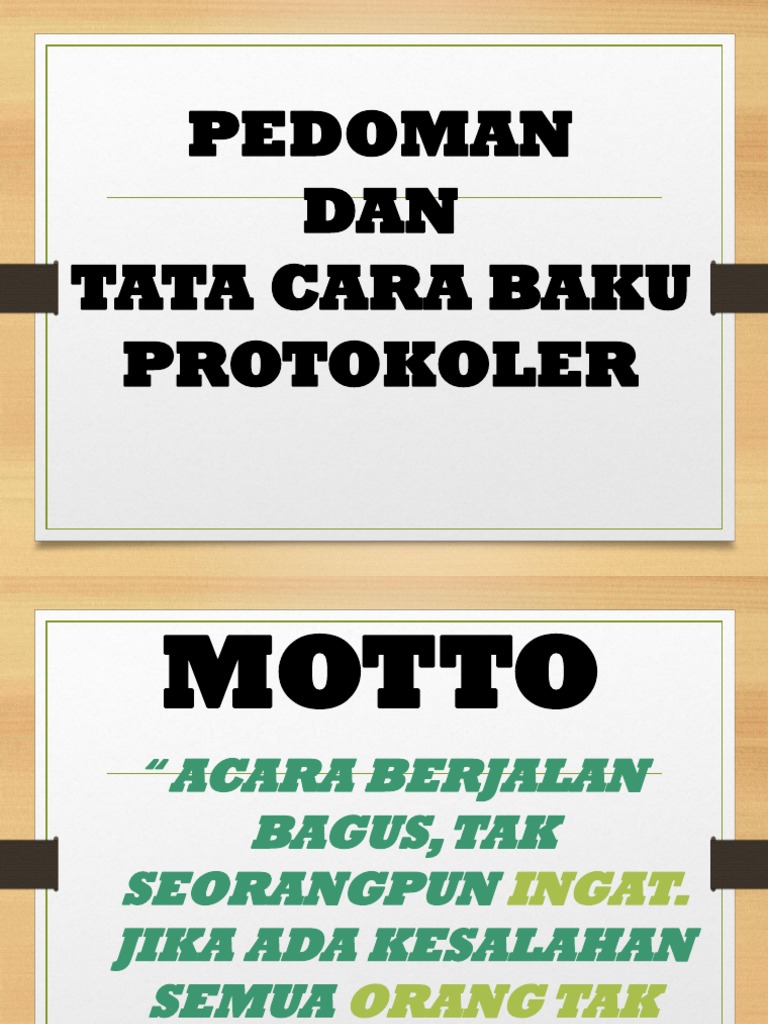 Panduan Protokoler | PDF