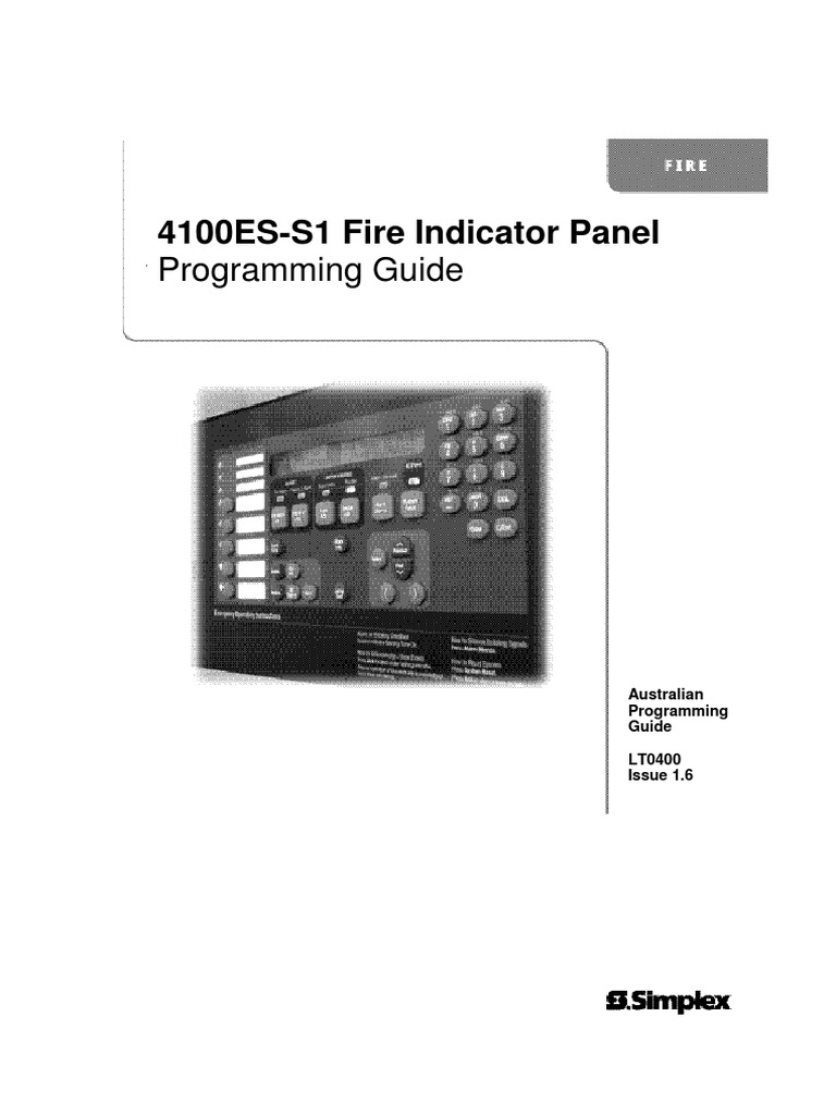 Simplex 4100ES-S1 Fire Indicator PaneL | PDF | Relay | Input/Output