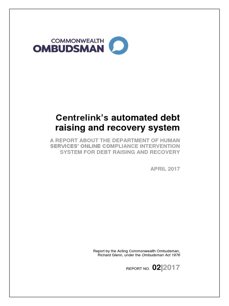 Centrelink Debt Recovery System Report | PDF | United States Department ...