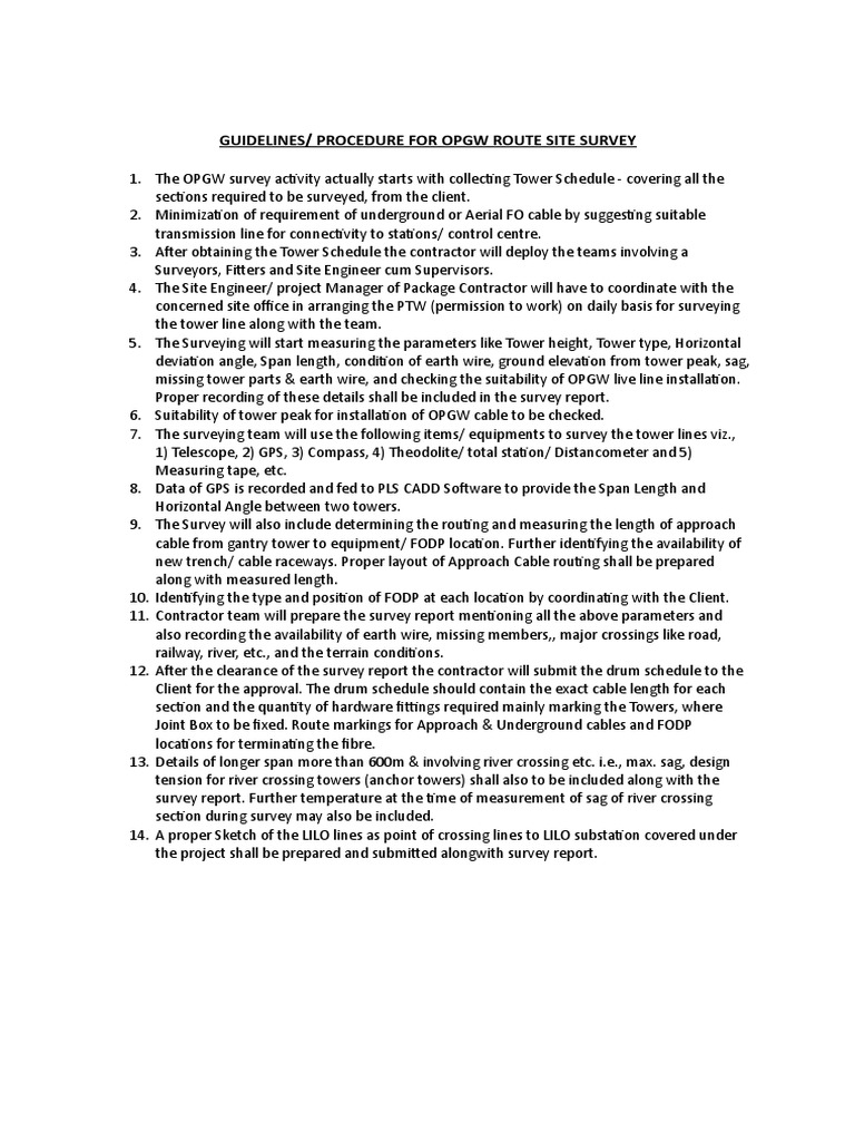 Survey Guidelines | Download Free PDF | Surveying | Geography