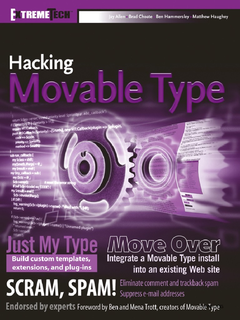 Hacking Movable Type PDF | PDF | Intellectual Works | Computing