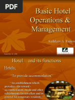 Introduction To Hotel Operation | PDF | Inn | Hotel