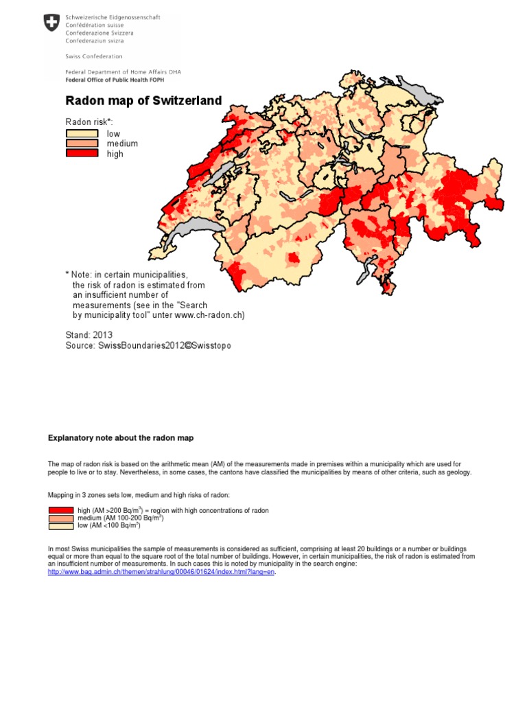Radon Map of Switzerland | PDF | Nature | Teaching Mathematics