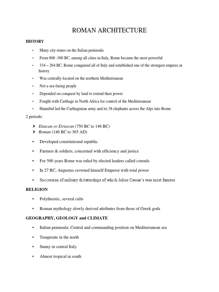 Roman Architecture | PDF | Vault (Architecture) | Ancient Rome