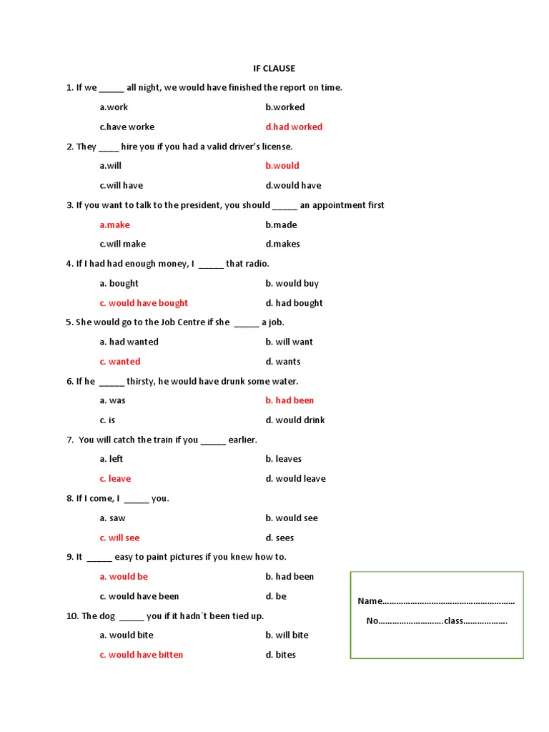 Mastering Conditional Sentences Quiz | PDF