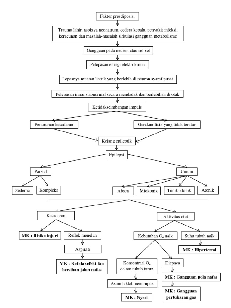WOC Epilepsi Pada Anak | PDF