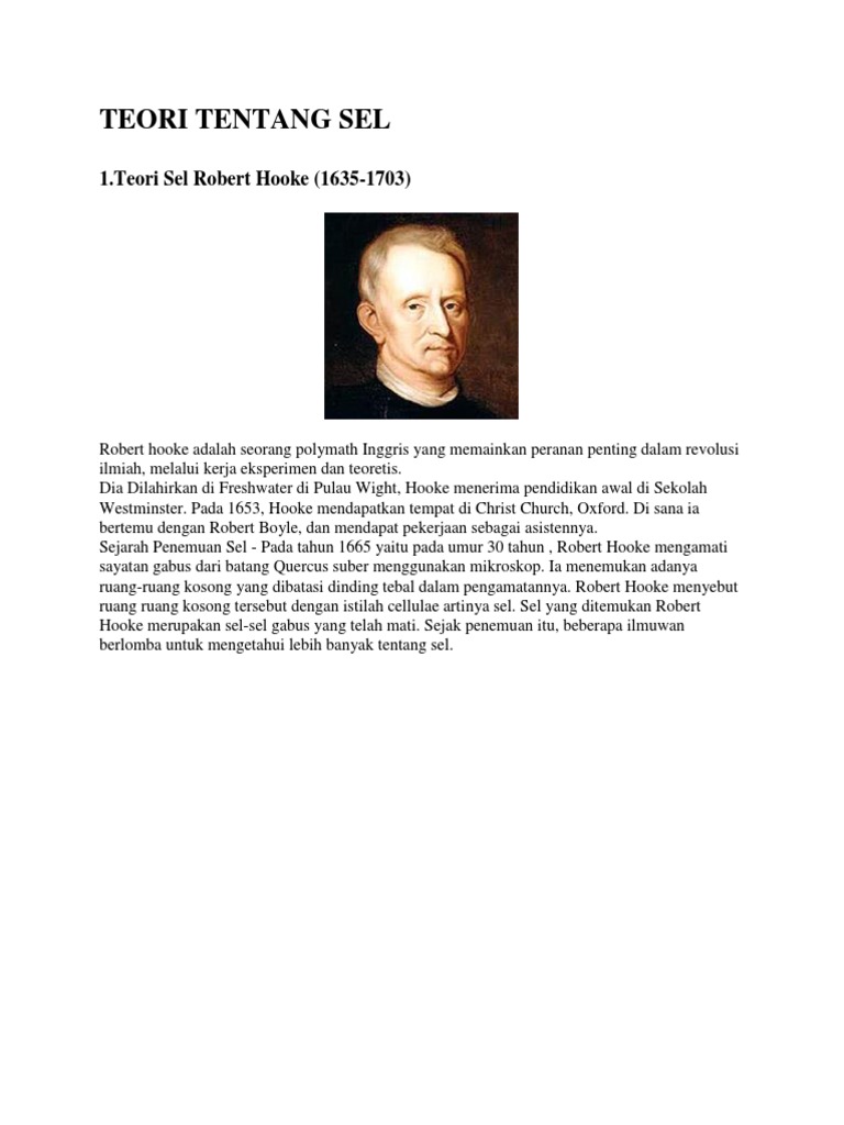 Teori Tentang Sel Pdf