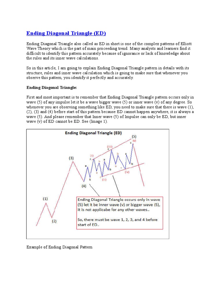 Elliot Wave - The Ending Diagonal Triangle | PDF | Psychological ...