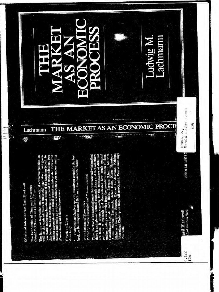 #LACHMANN, Ludwig - The Market As An Economic Process PDF | PDF