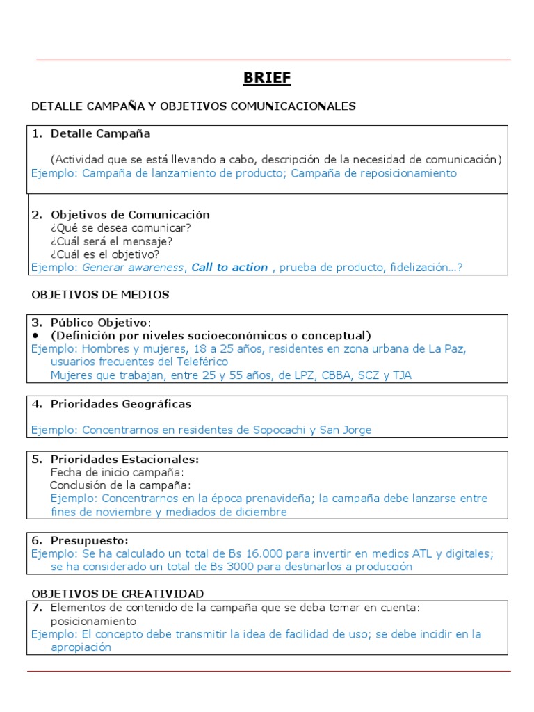 Molde de Brief | PDF | Negocios