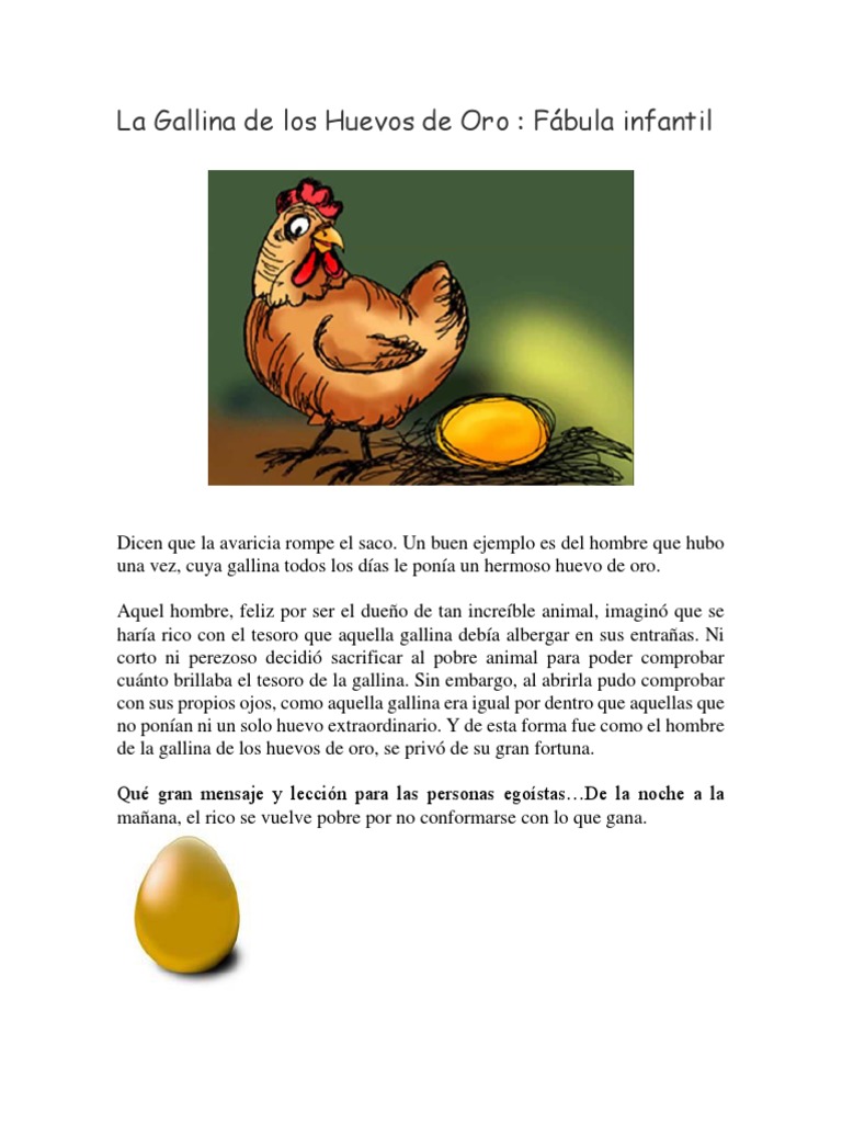 La Gallina de Los Huevos de Oro | PDF