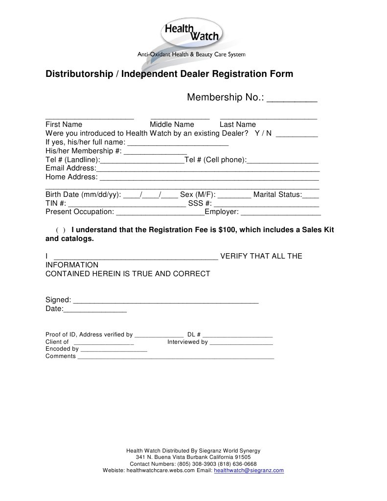 HW Distributor Form and Agreement | PDF | License | Private Law