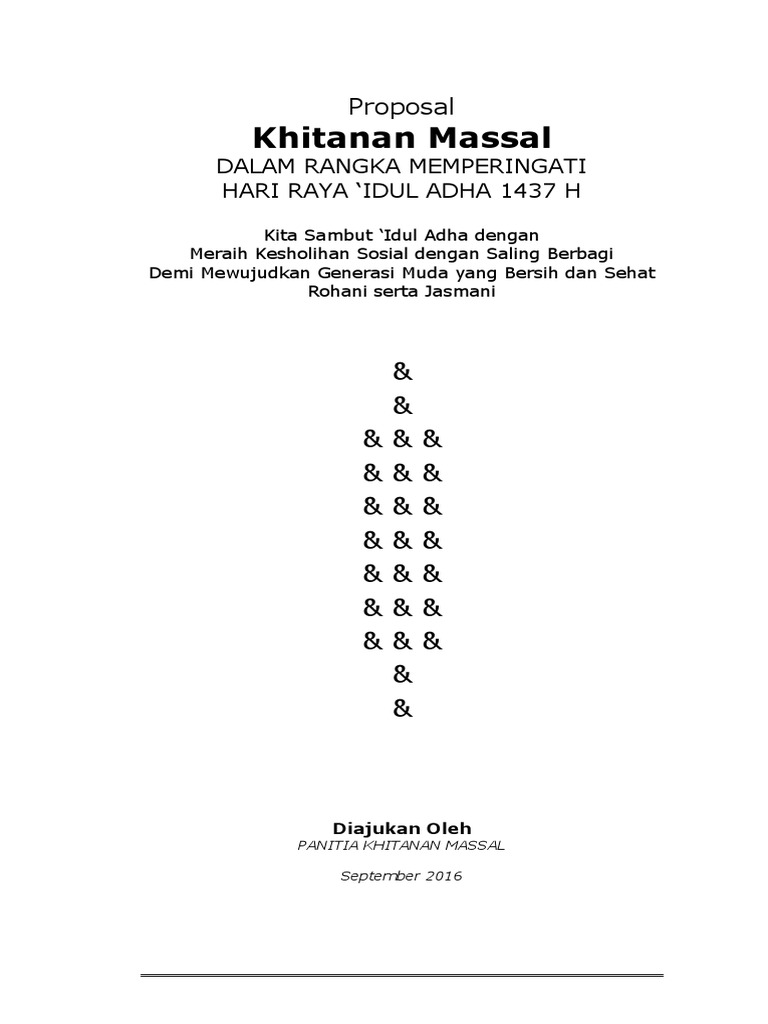 Proposal KERJA SAMA Sunatan Massal | PDF