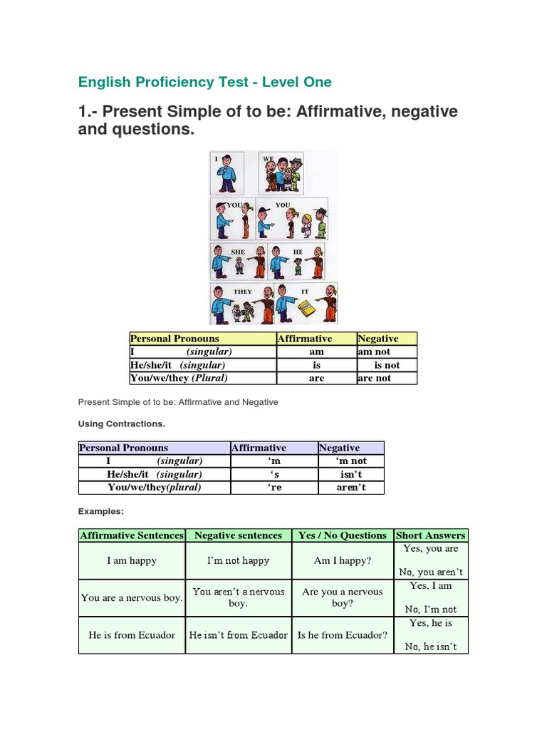 English Proficiency Test | PDF | Grammatical Number | Question