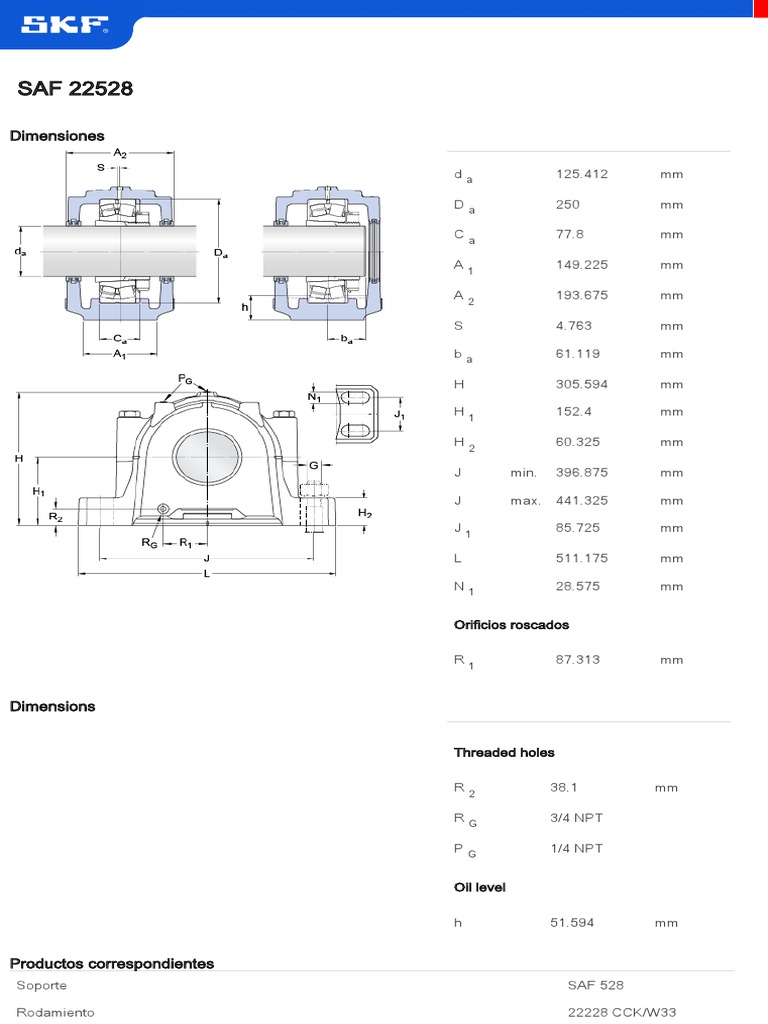 Soportes de Pie SAF y SAW Con Rodamientos Sobre Un Manguito de fijación ...