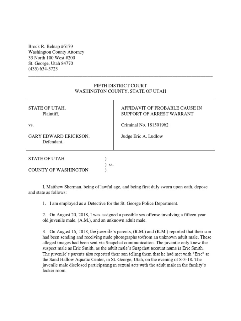 Gary Erickson PC | PDF | Detective | Snapchat