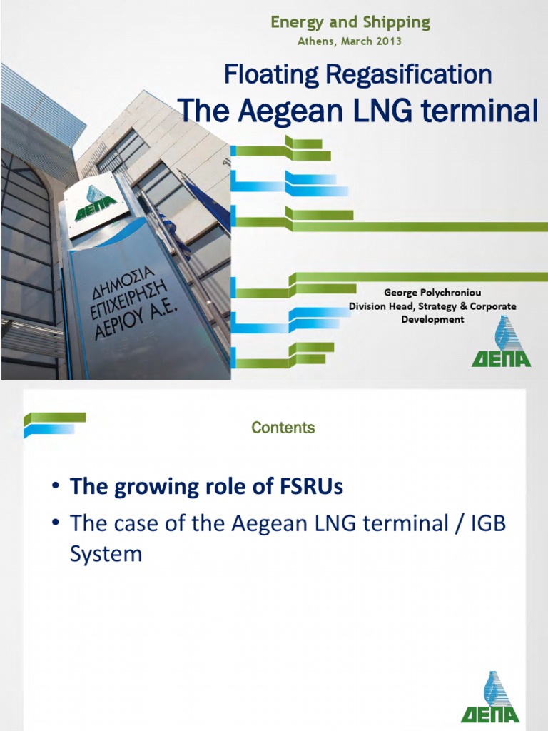 Floating Regasification The Aegean LNG Terminal | PDF | Liquefied ...