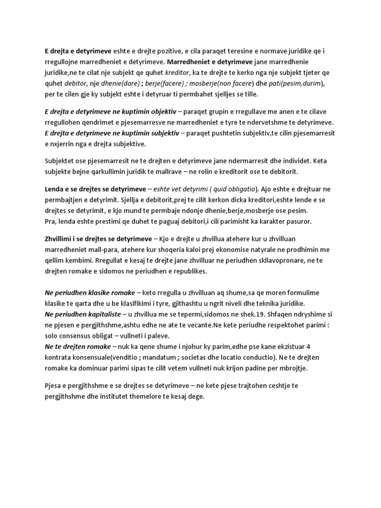 E Drejta e Detyrimeve | PDF