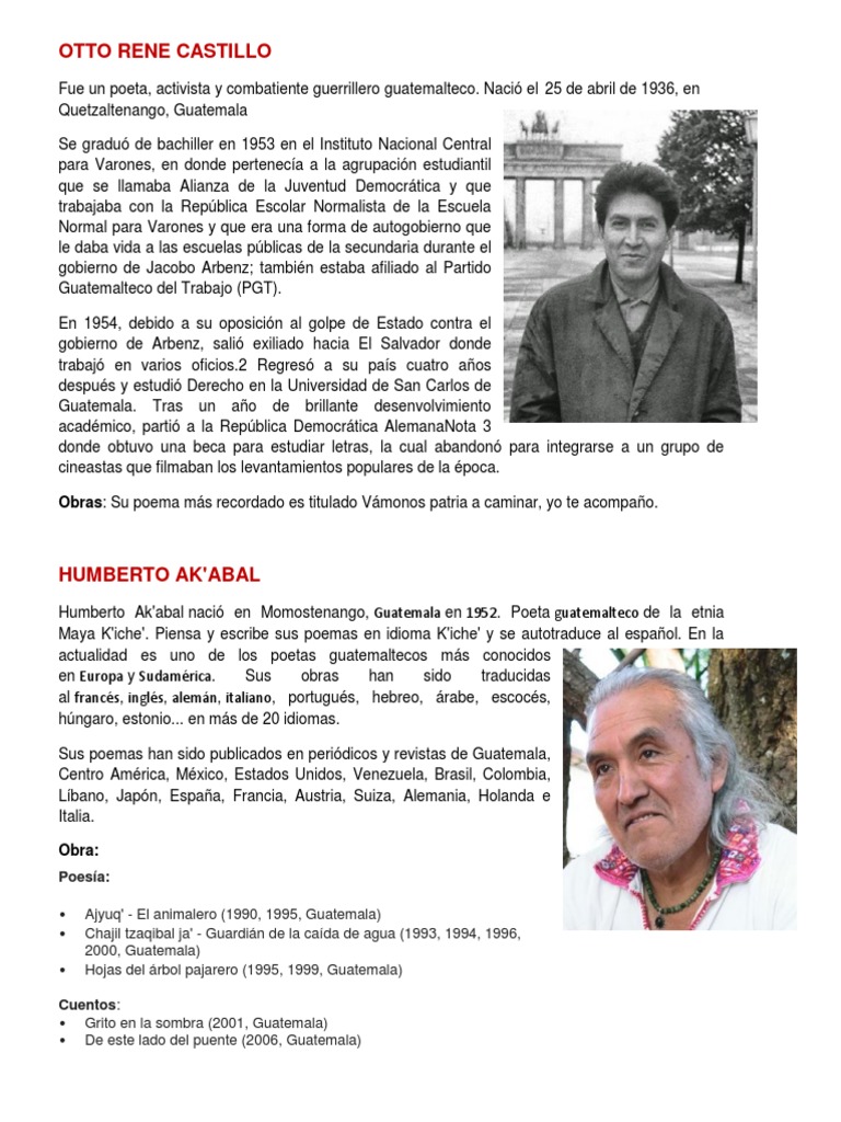 Otto Rene Castillo | PDF | Guatemala | Poesía