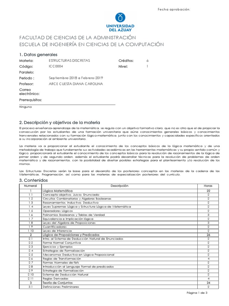 Estructuras Discretas | PDF | Proposición | Lógica matemática