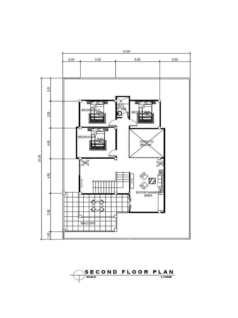 Scale 1:100M 1:100M: Second Floor Plan Third Floor Plan | PDF