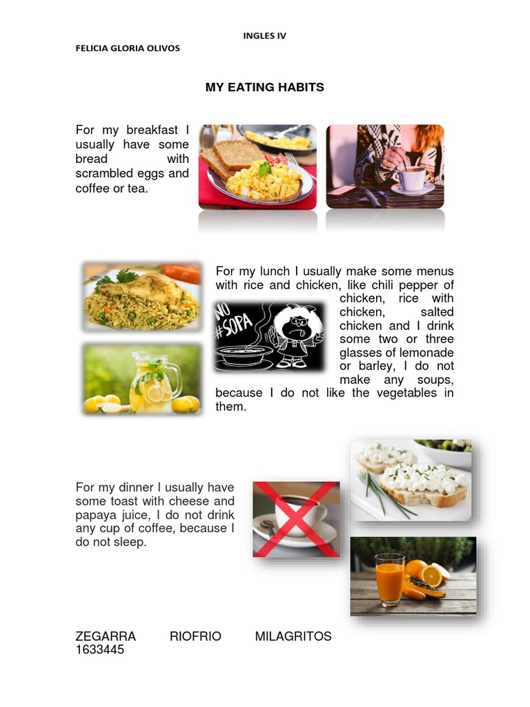 My Eating Habits | PDF