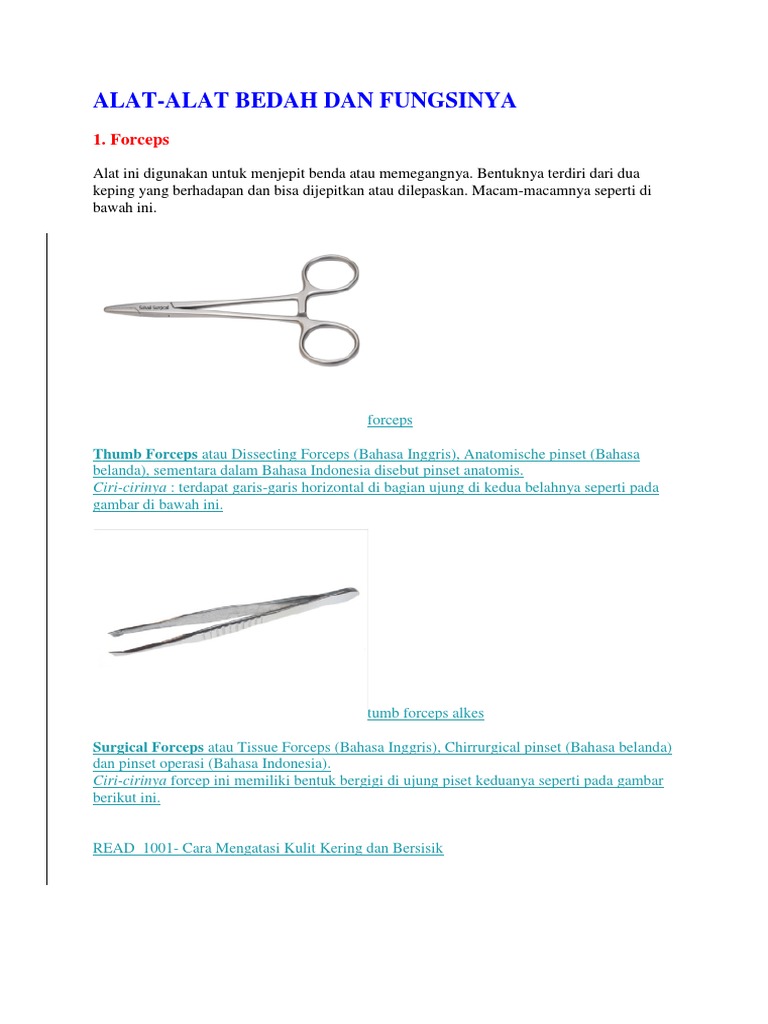 Alat Alat Bedah | PDF