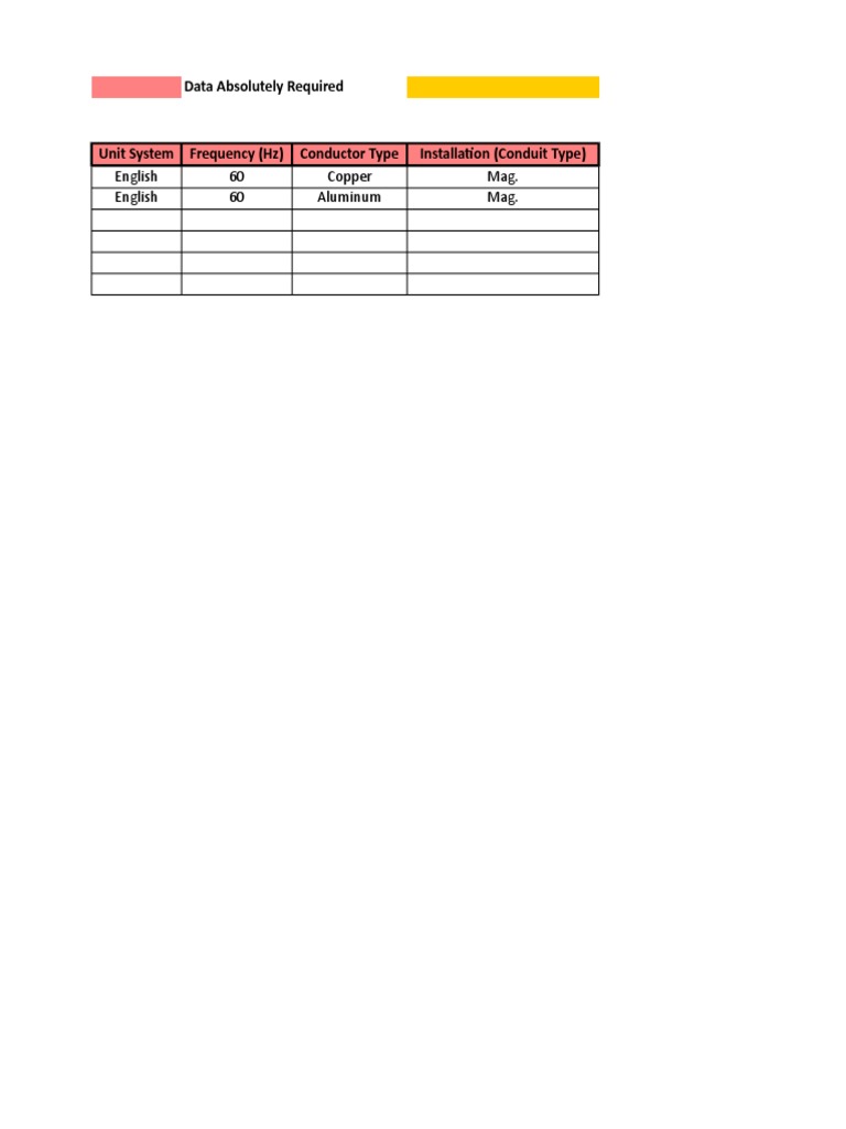 Cable Library Input Data | PDF | Electrical Resistance And Conductance ...