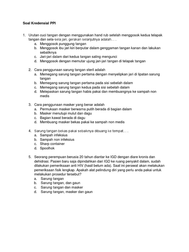 Soal Kredensial PPI | PDF