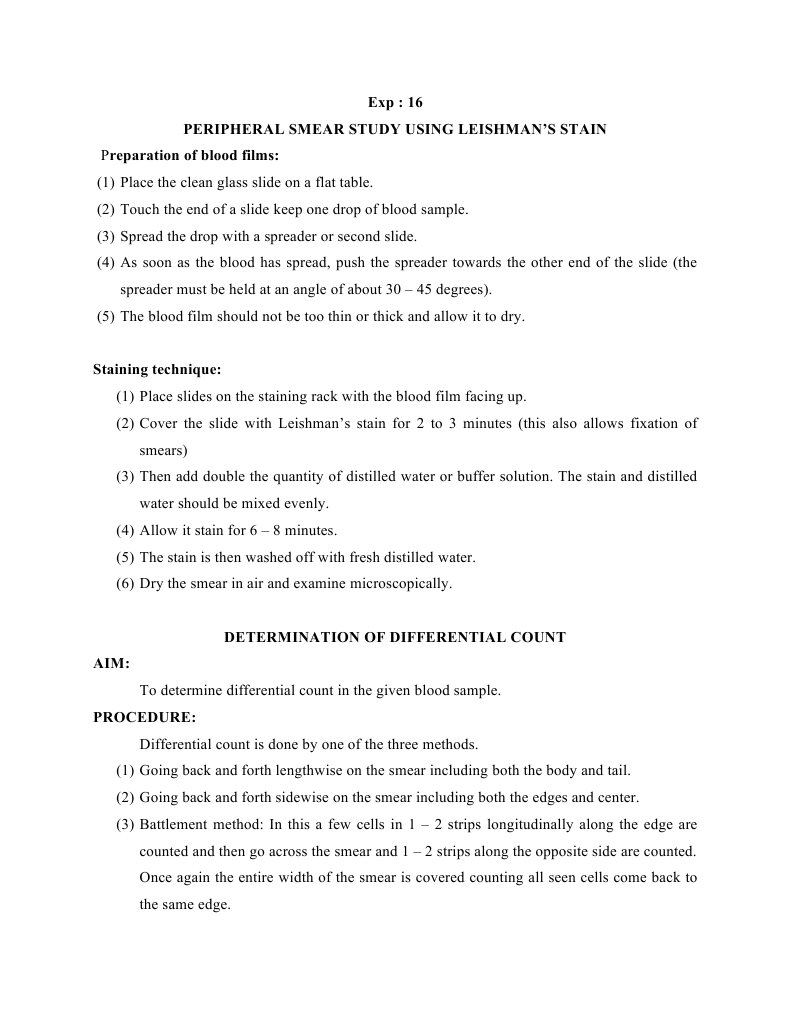 Procedure For DC Count | PDF | Granulocyte | Cells