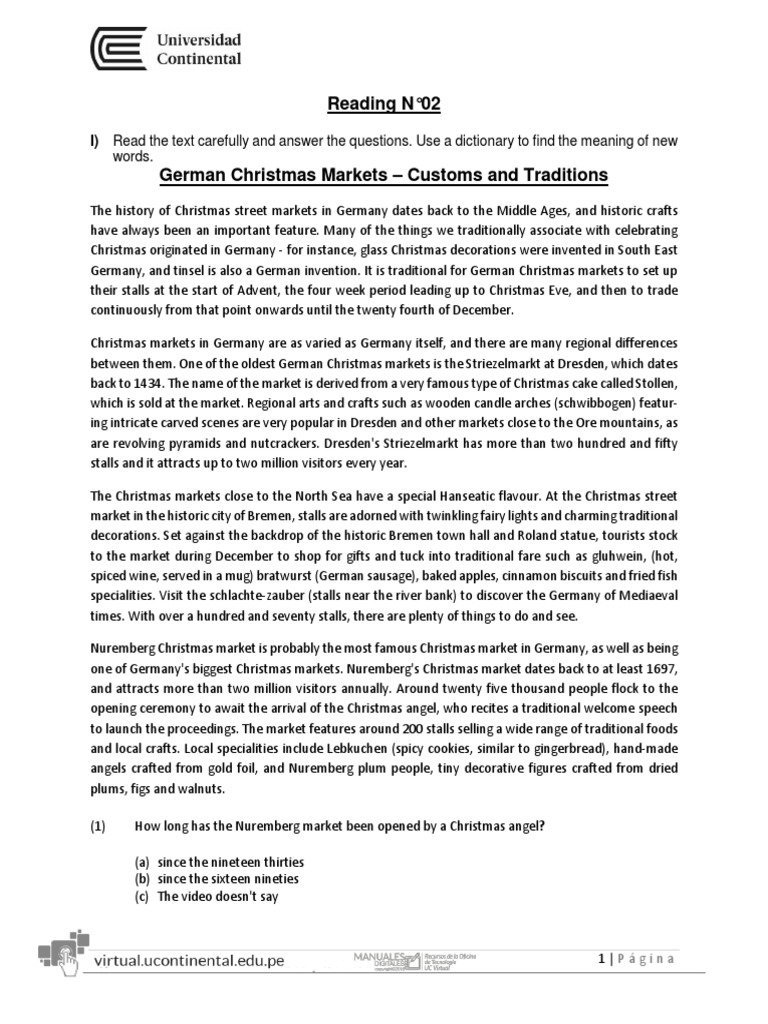 Week 4 German Markets | PDF | Christmas Traditions | Christmas